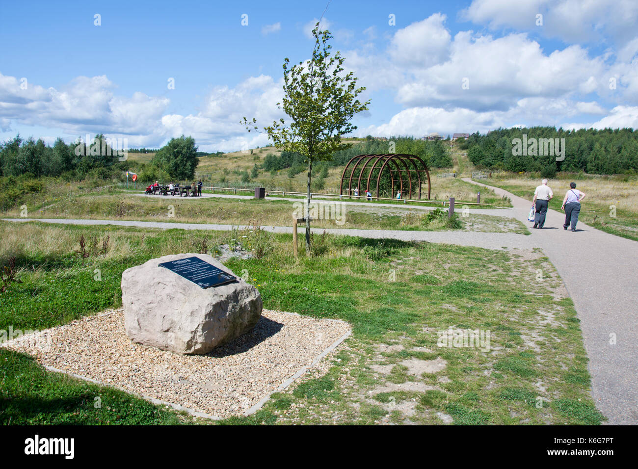 Commemorative plaque for the opening of Gedling country park, a former ...