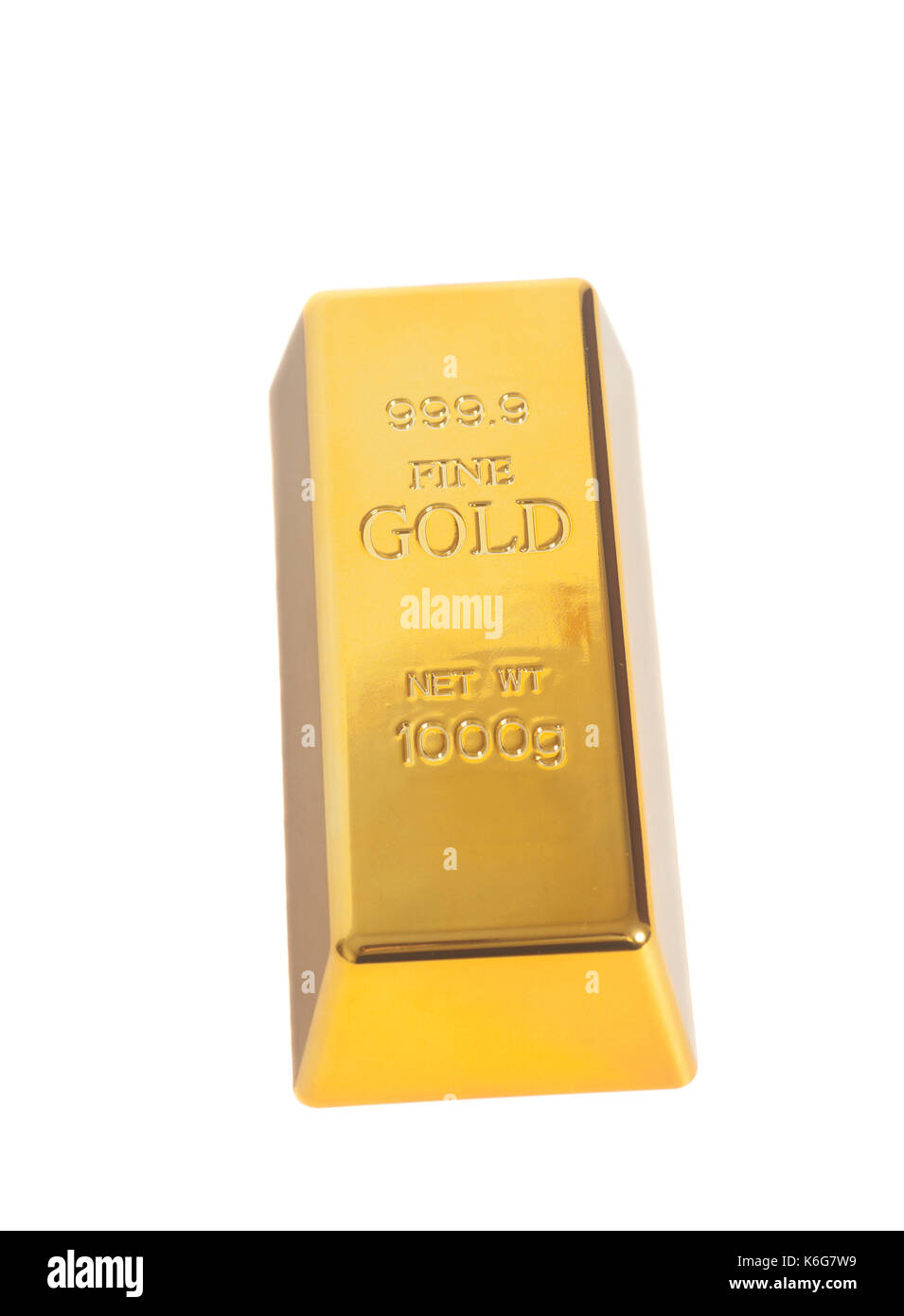 Gold bullion isolated on white background Stock Photo - Alamy