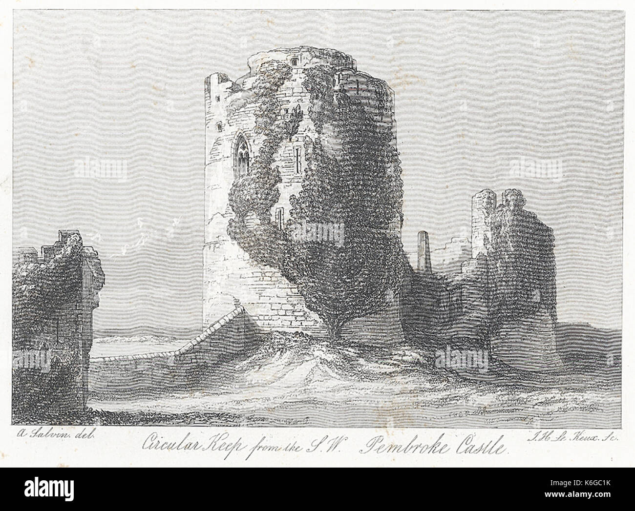 Pembroke castle drawing hi-res stock photography and images - Alamy