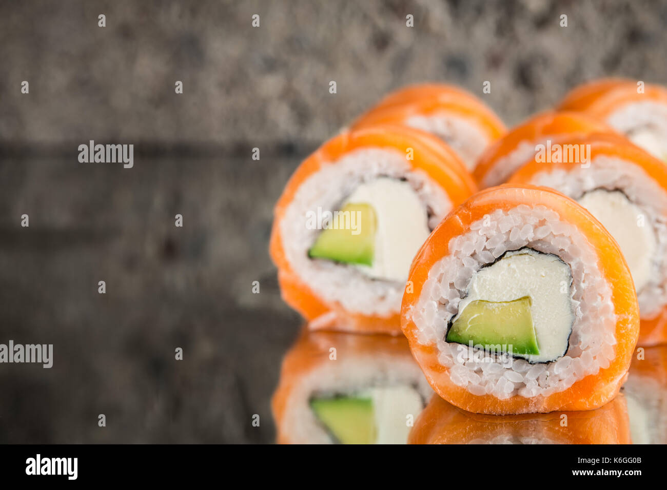 Philadelphia roll with avocado Stock Photo - Alamy