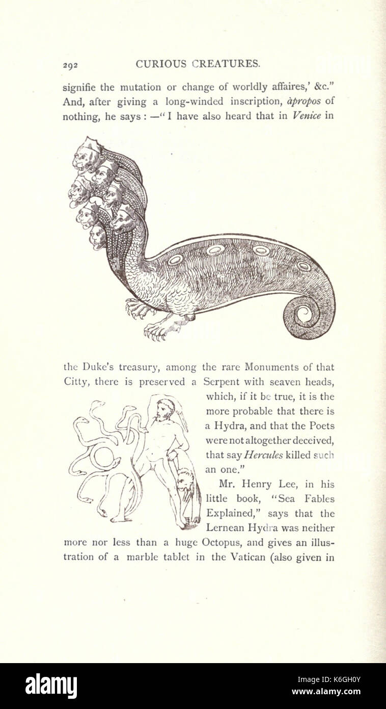 Curious creatures in zoology (Page 292) BHL23575047 Stock Photo - Alamy