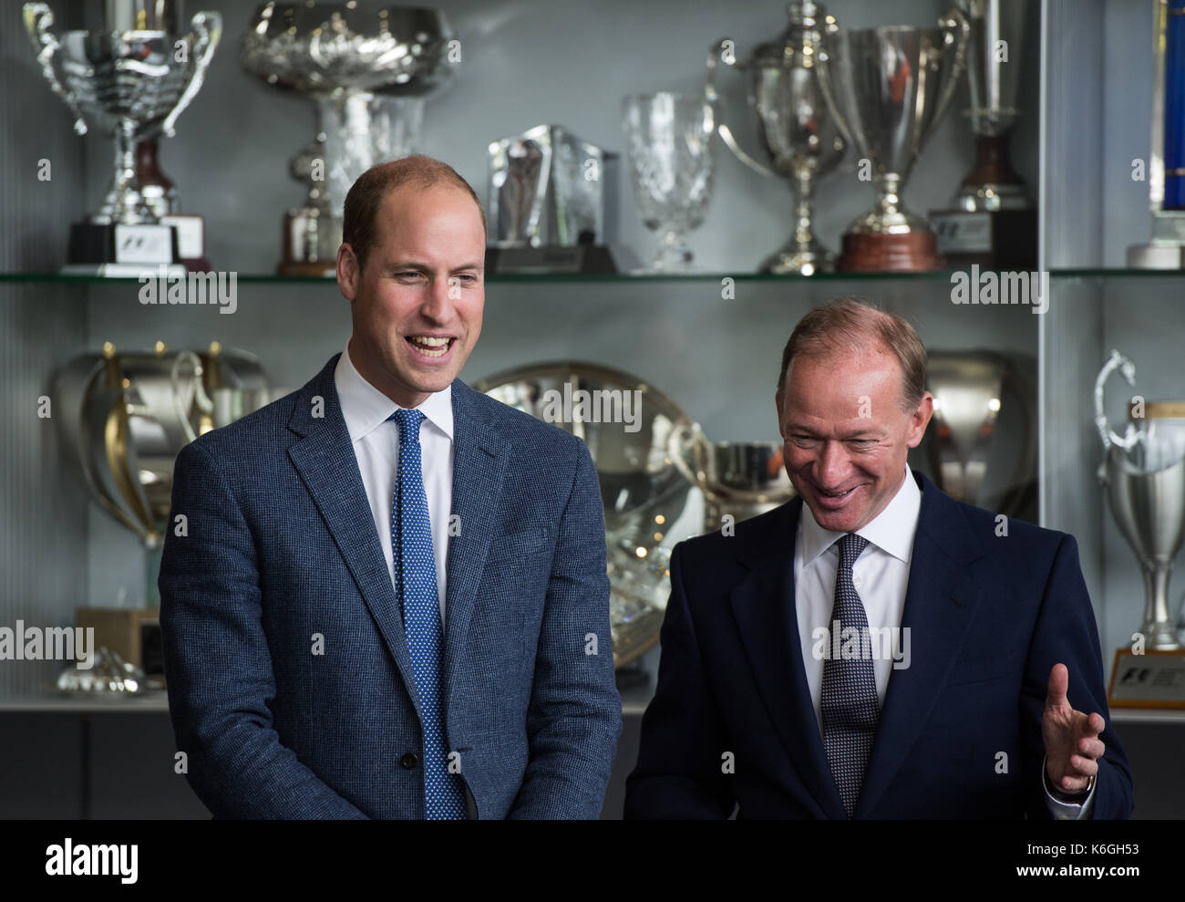 The Duke of Cambridge with Mike Flewitt (right), CEO of McLaren ...