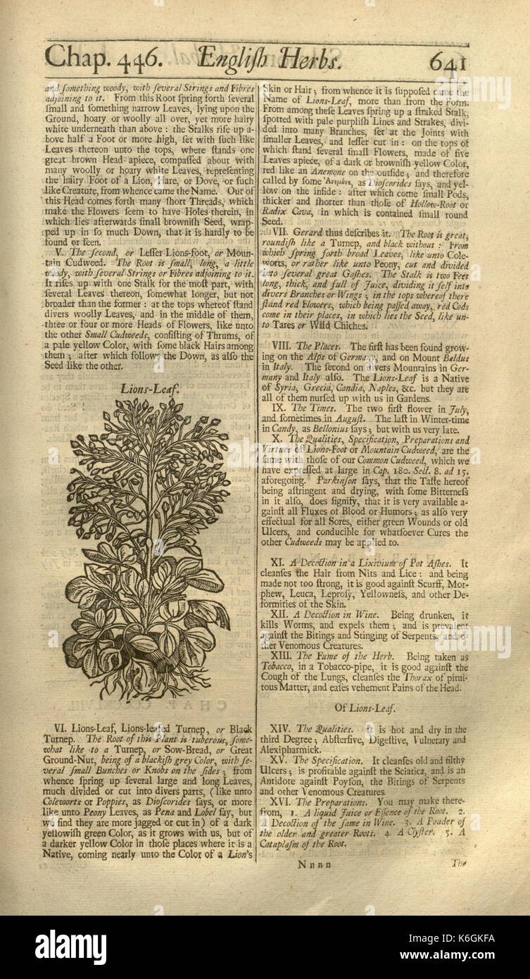 Botanologia, a historical botanical text, is a comprehensive herbal ...