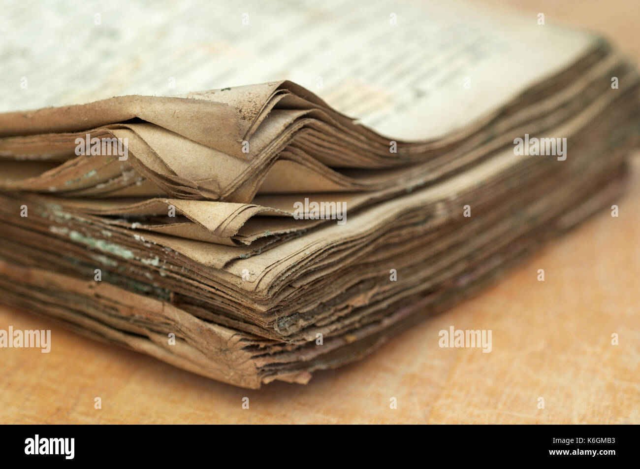 Old book pages deteriorate hi-res stock photography and images - Alamy