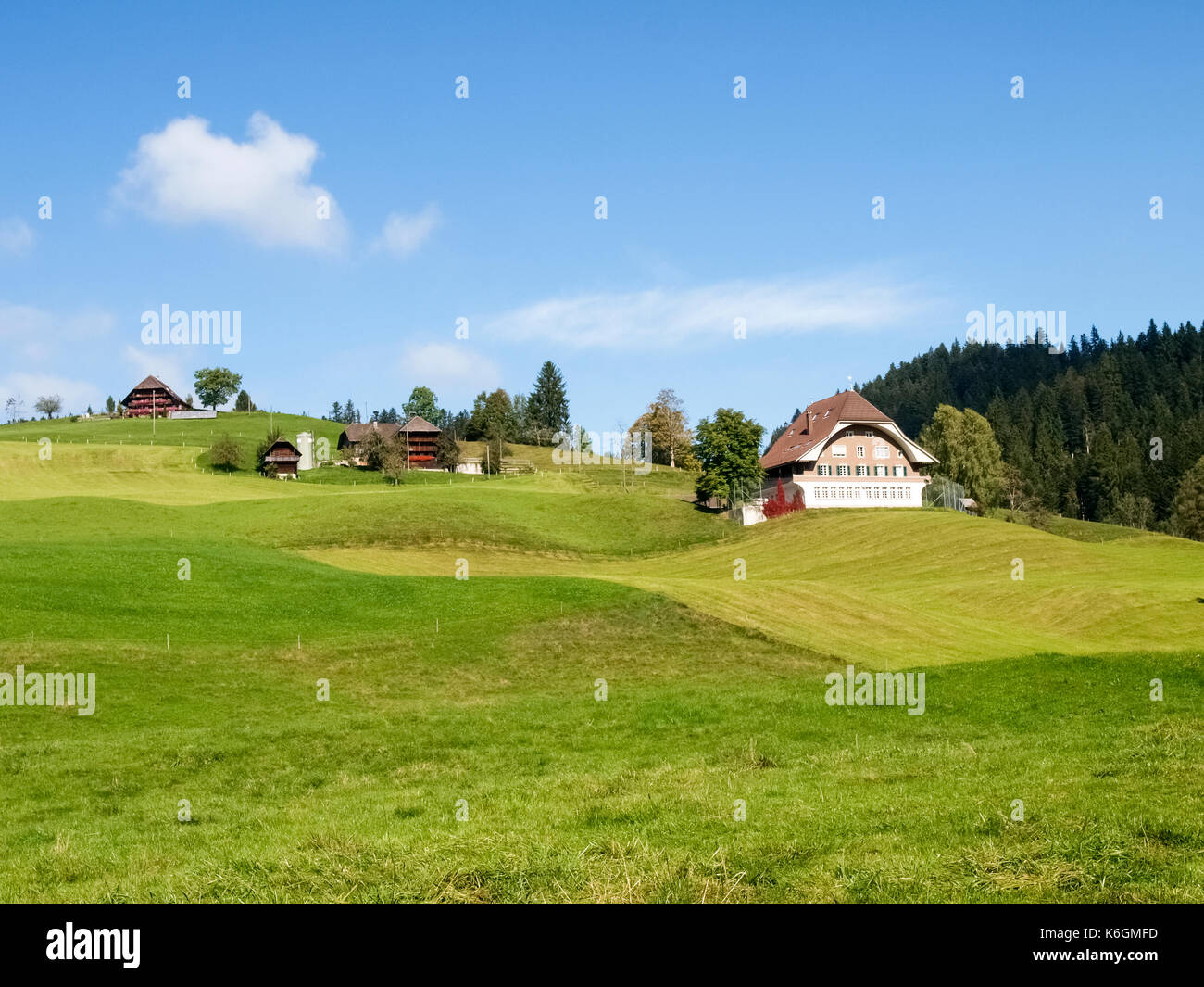 Berner Oberland, Switzerland: Panorama of the mountainous region of the ...