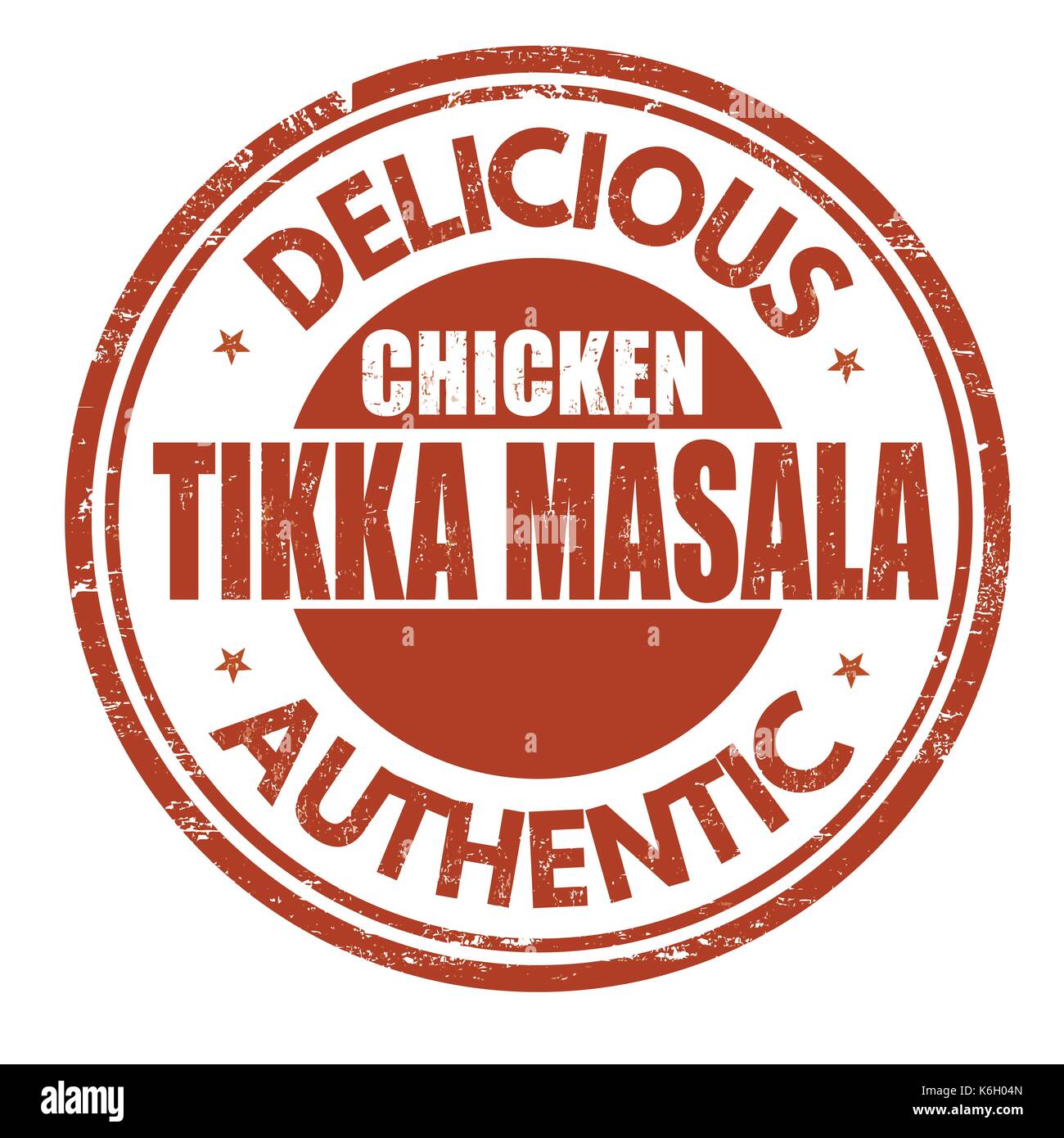 Chicken tikka masala grunge rubber stamp on white background, vector ...
