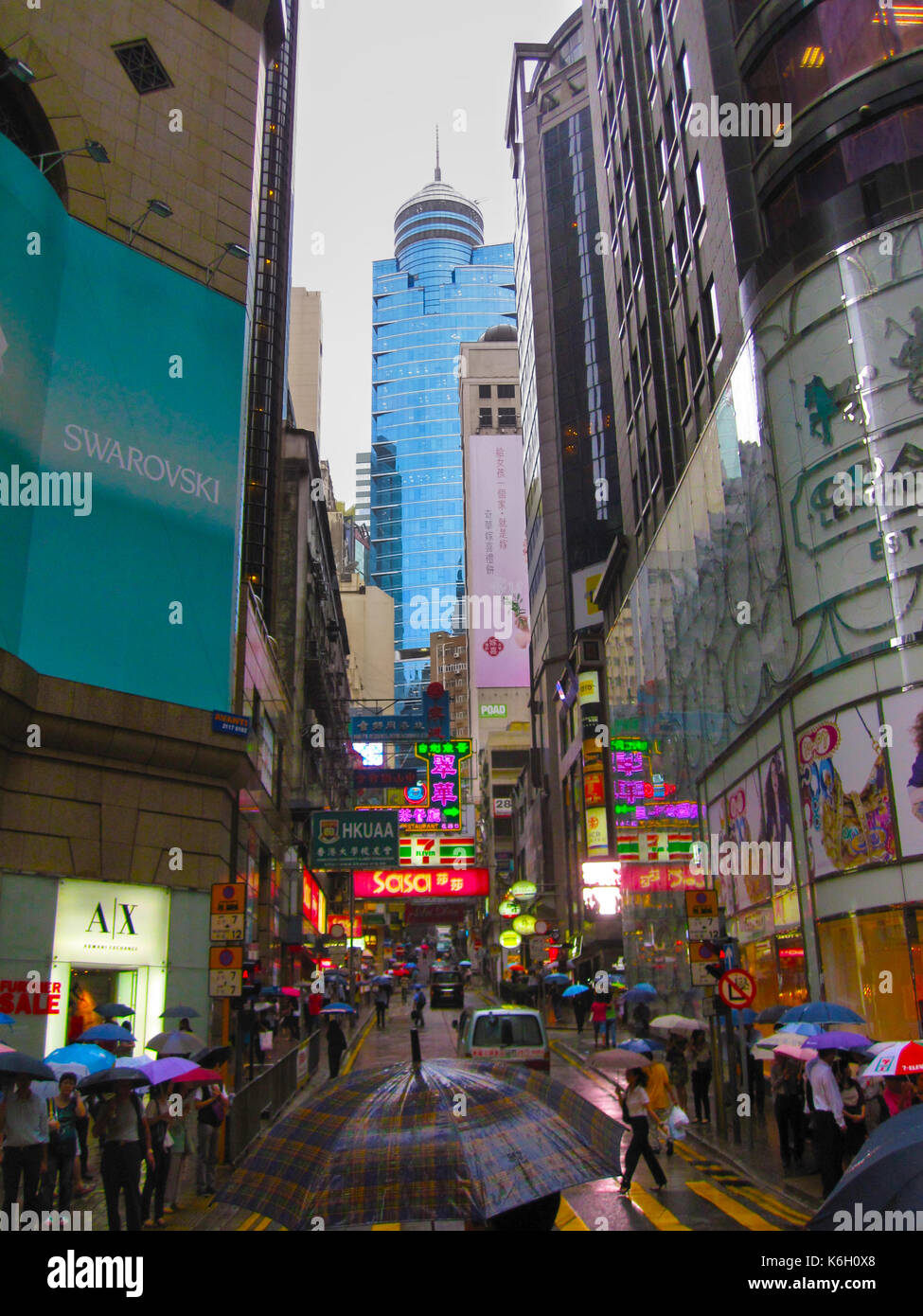 View of commercial buildings in Central area in Hong Kong Central area ...