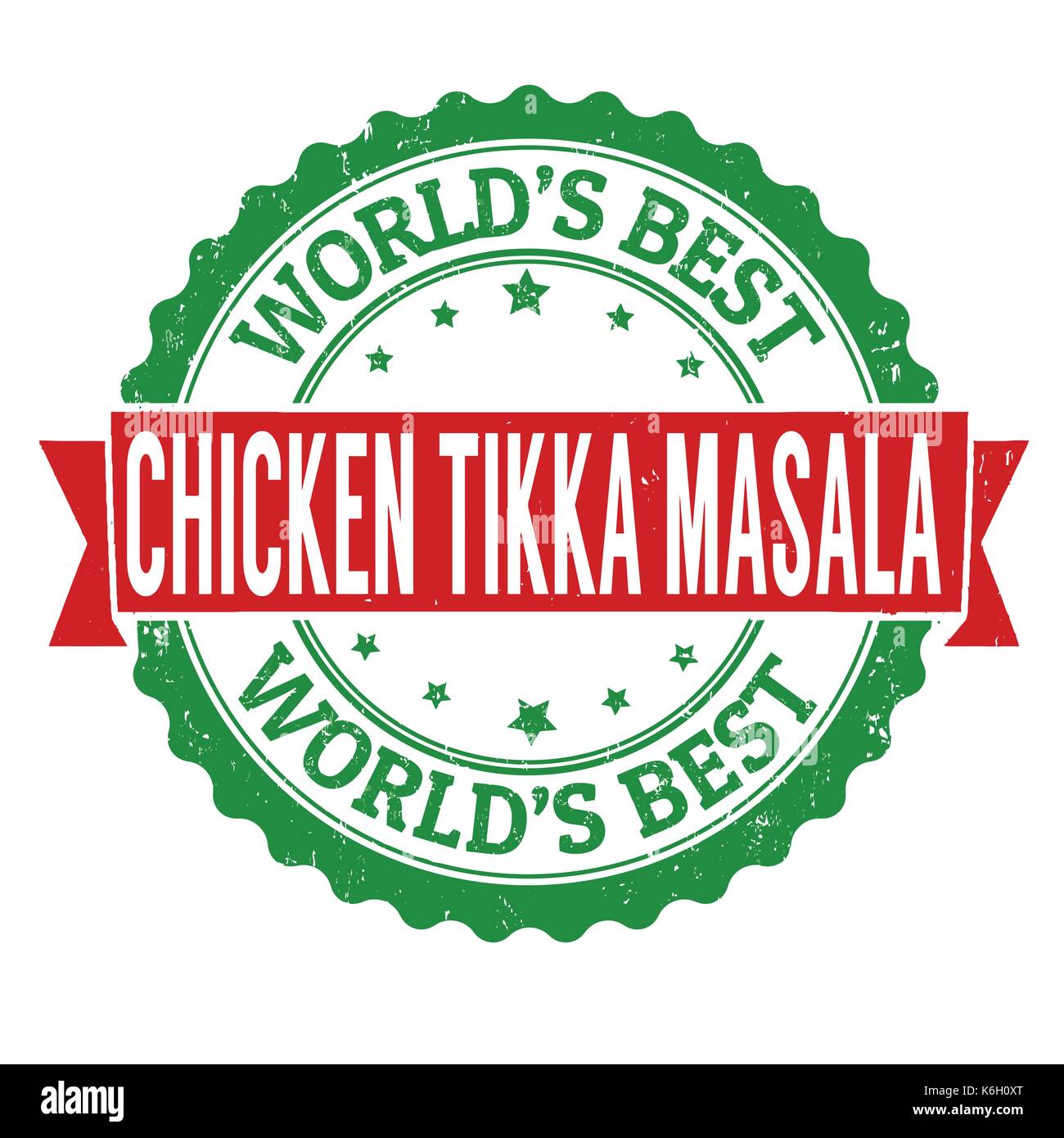 Chicken tikka masala grunge rubber stamp on white background, vector ...