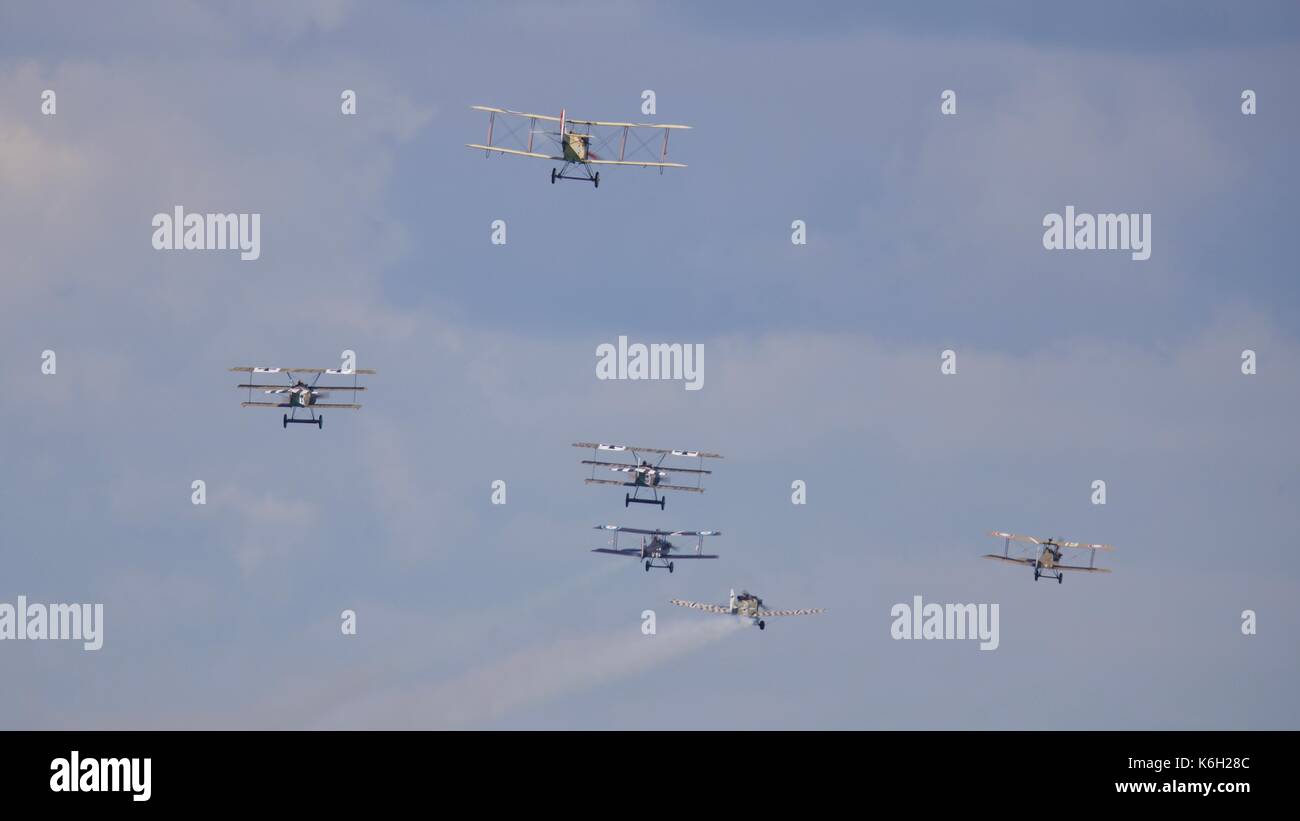 The Great War Display Team reenactment of a World War 1 aerial dog ...
