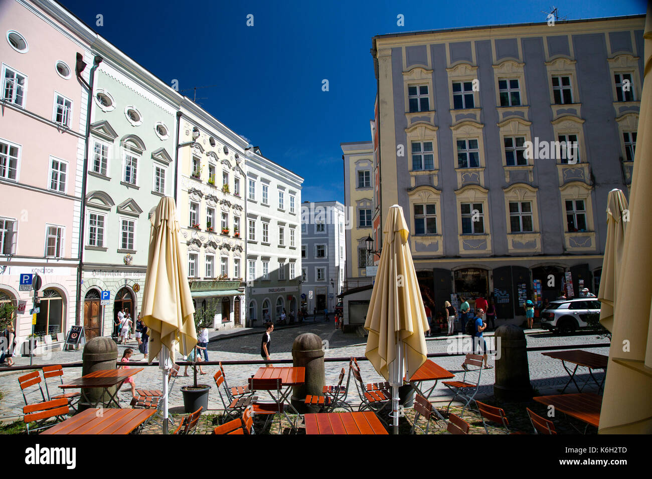 The market square in Passau, Bavaria, Germany Stock Photo - Alamy