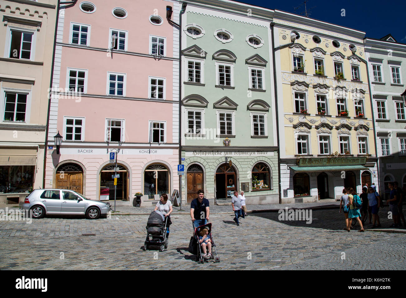 The market square in Passau, Bavaria, Germany Stock Photo - Alamy