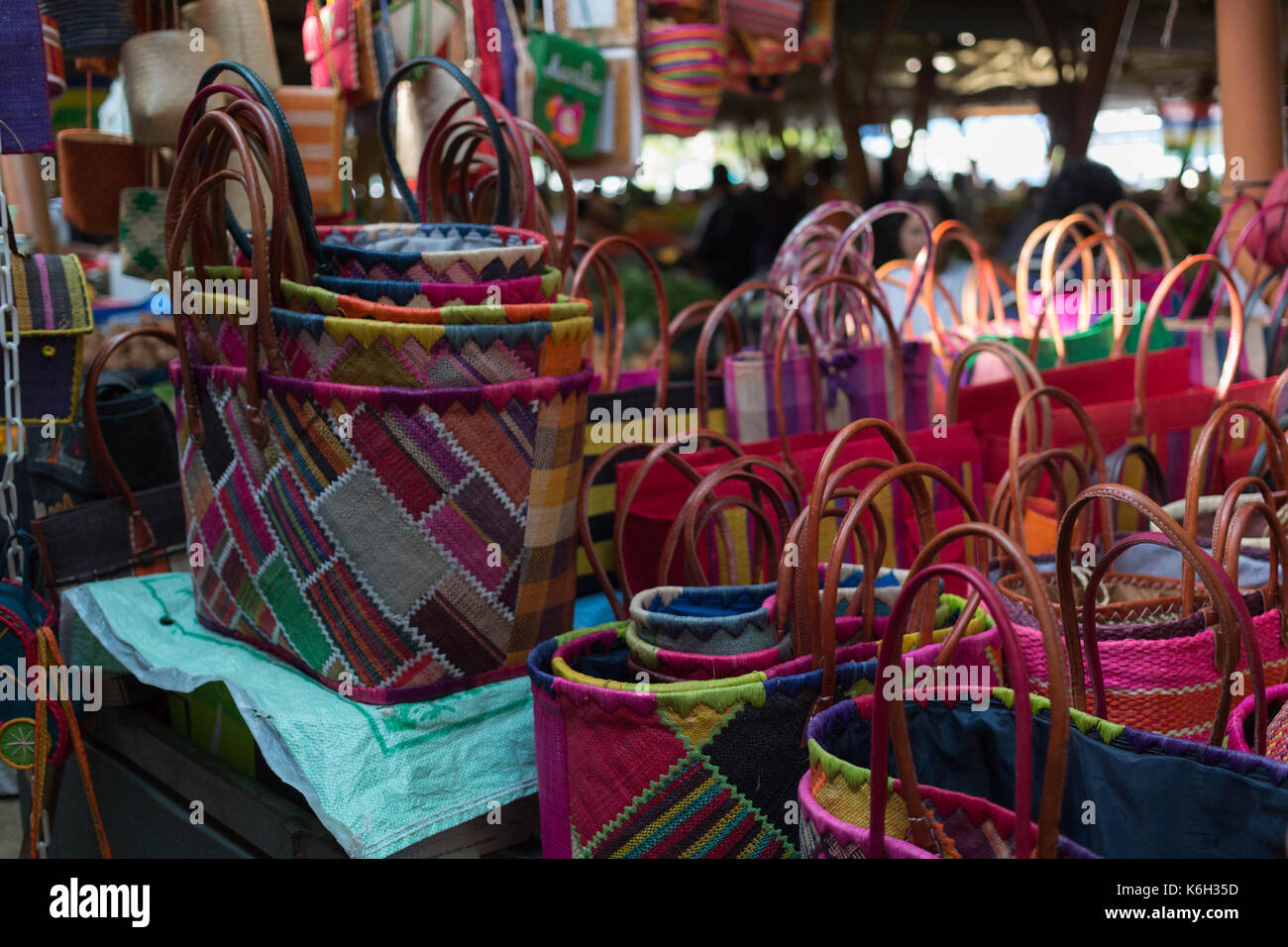 Central Flacq Sunday shopping market, Mauritius Stock Photo - Alamy