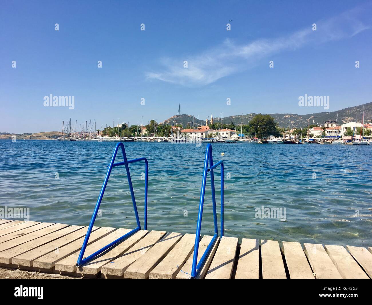 FOÇA, TURKEY - APRIL 29, 2017: Fisherman sculptures at the middle of ...