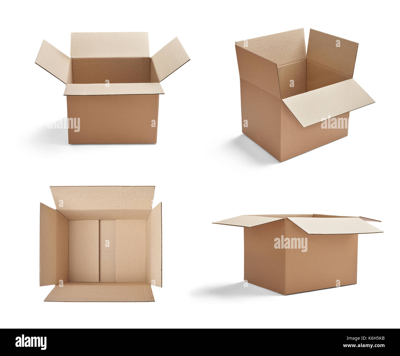 collection of various cardboard boxes on white background Stock Photo ...