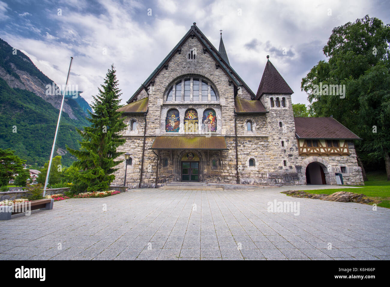 Church of St. Nicholas in Balzers, Liechtenstein Stock Photo - Alamy
