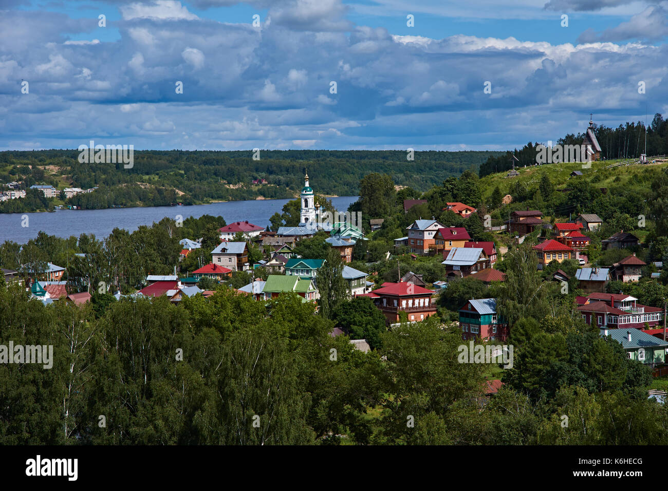 A series of photos with Russian provincial scenery.Summer,noon ...
