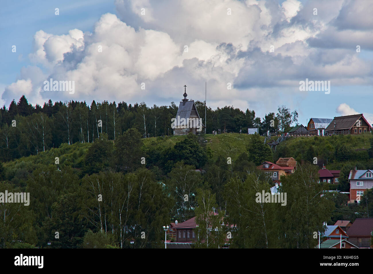 A series of photos with Russian provincial scenery.Summer,noon ...