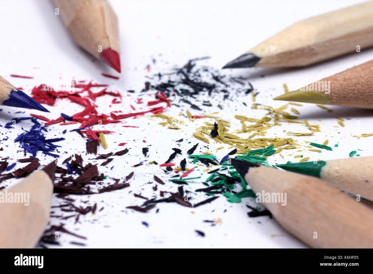 Bleistift spitzen und sein abfall. Sharp pencil and his waste Stock ...