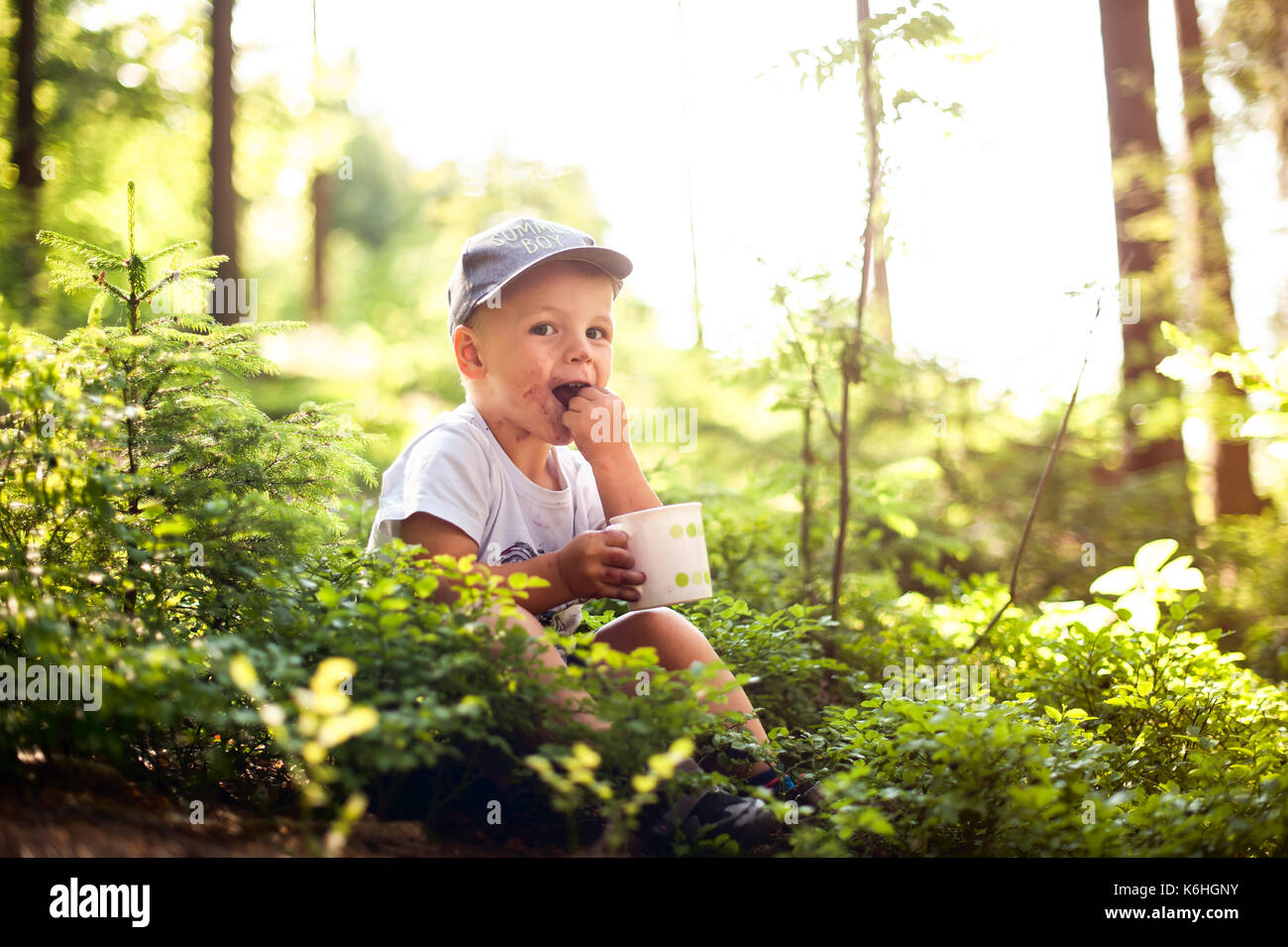 happiness in forrest Stock Photo - Alamy