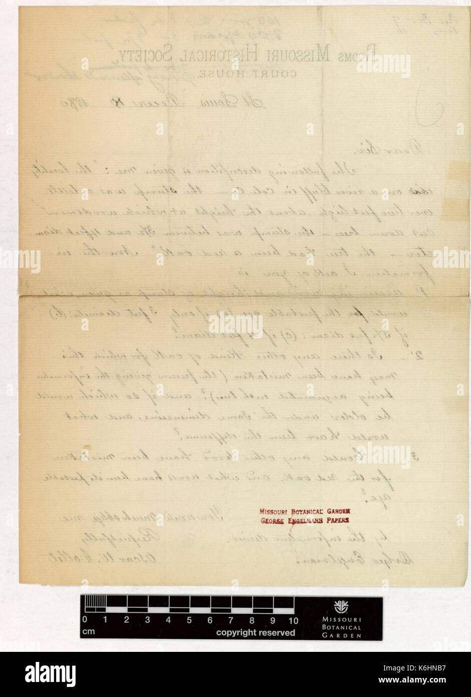 A letter of correspondence dated December 8, 1880, between Oscar Collet ...