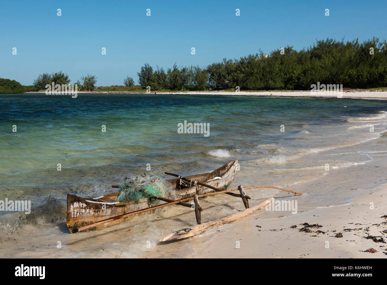 Fishing canoe, Sakalava Bay, Antsiranana, Diego Suarez, Madagascar ...