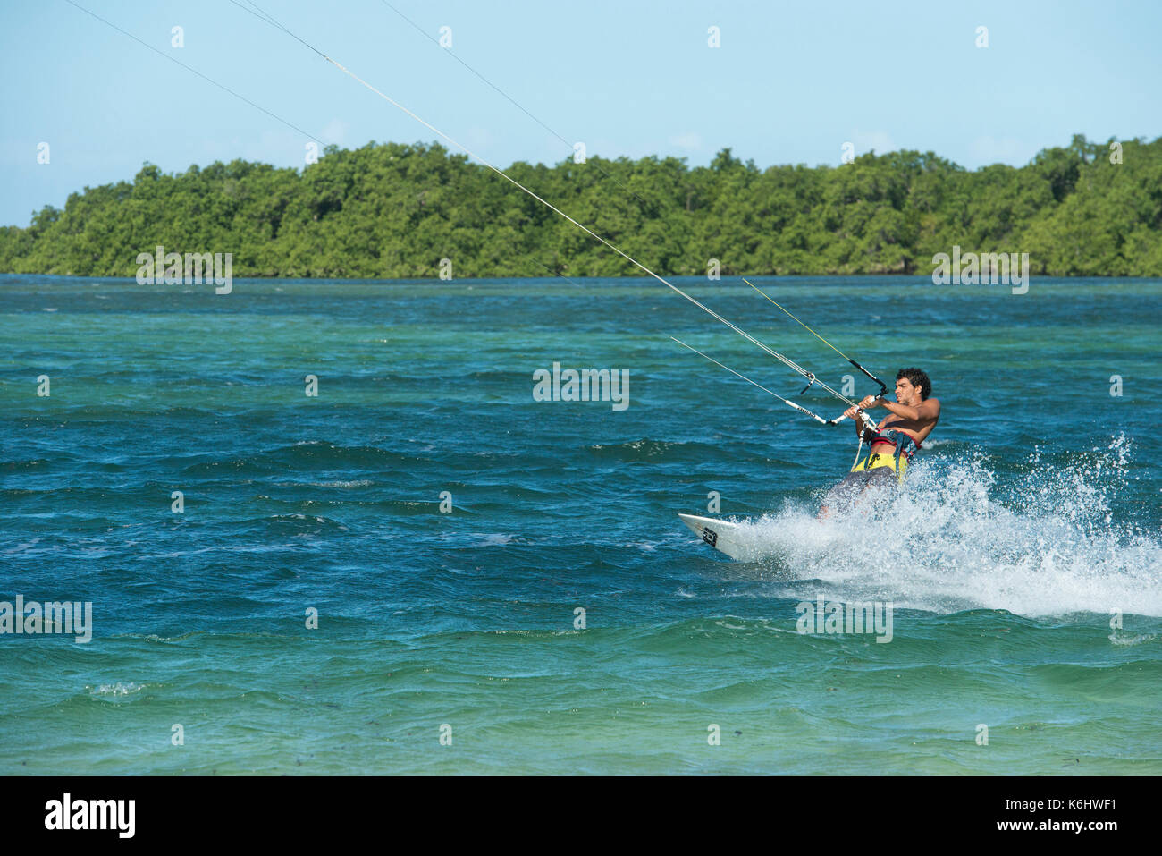 Kite surfing, Sakalava Bay, Antsiranana, Diego Suarez, Madagascar Stock ...