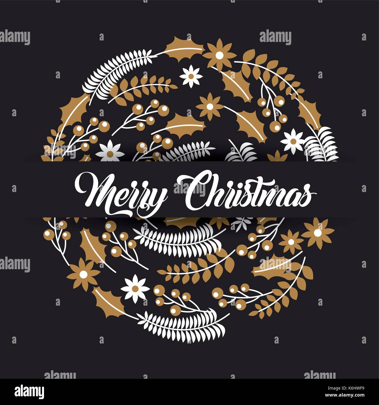 merry christmas lettering decoration card design Stock Vector Image ...