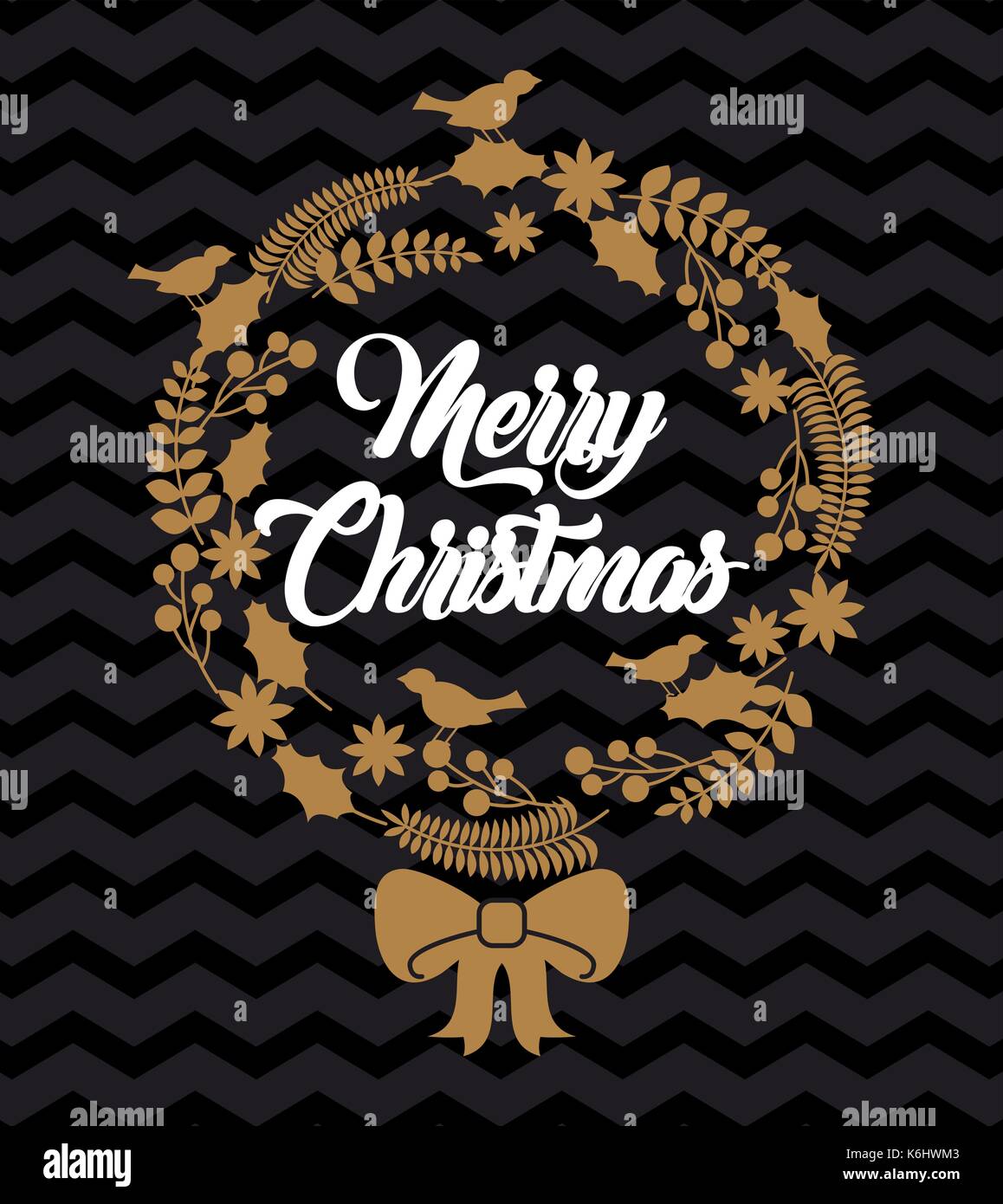 merry christmas lettering decoration card design Stock Vector Image ...