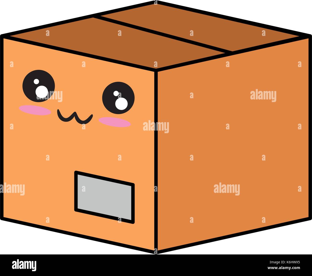 box carton kawaii character vector illustration design Stock Vector ...
