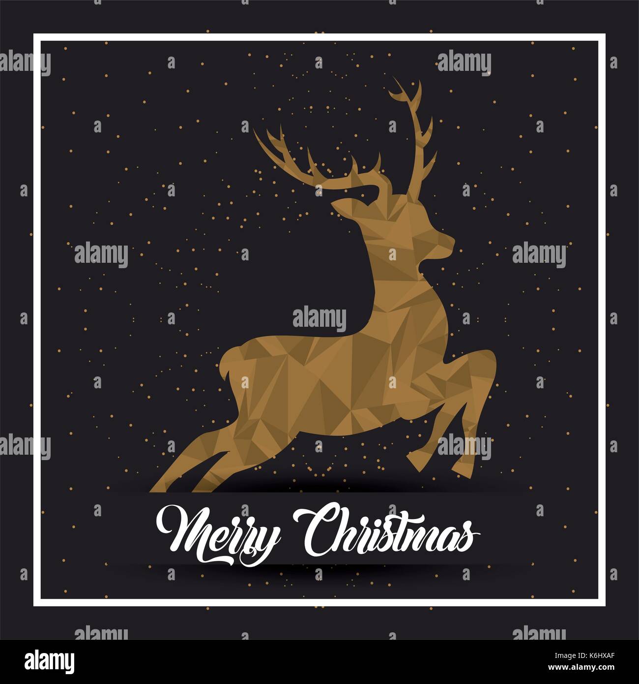 merry christmas lettering decoration card design Stock Vector Image ...