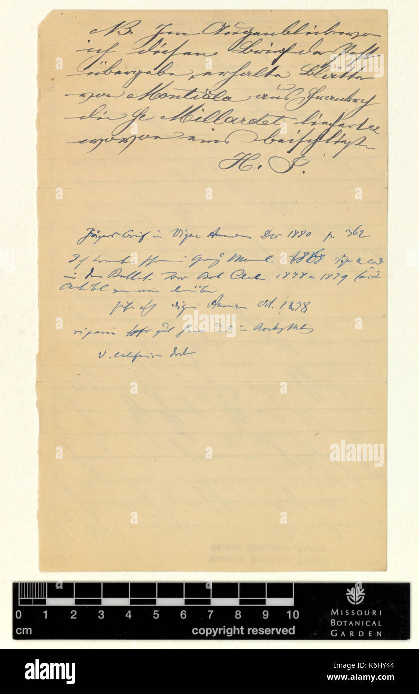 Correspondence Jaeger (Hermann) and Engelmann (George) (Nov 01, 1881 (4 ...