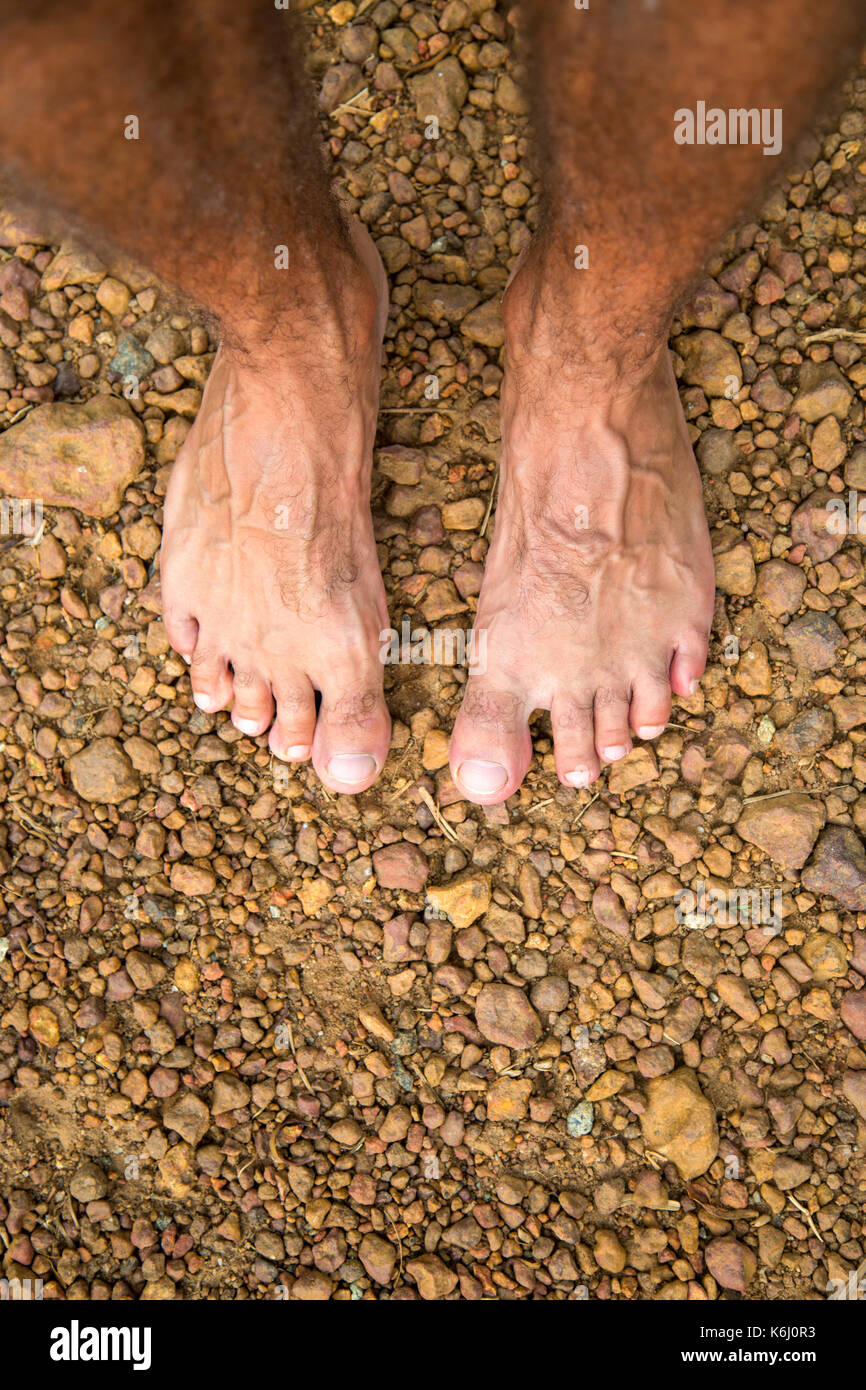 Top view at males barefoot Stock Photo - Alamy