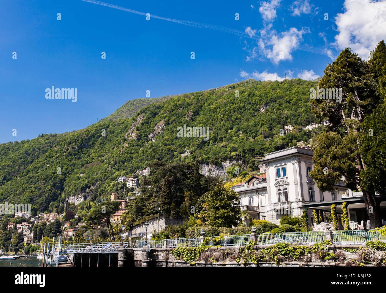 View at Moltrasio from boat Stock Photo - Alamy