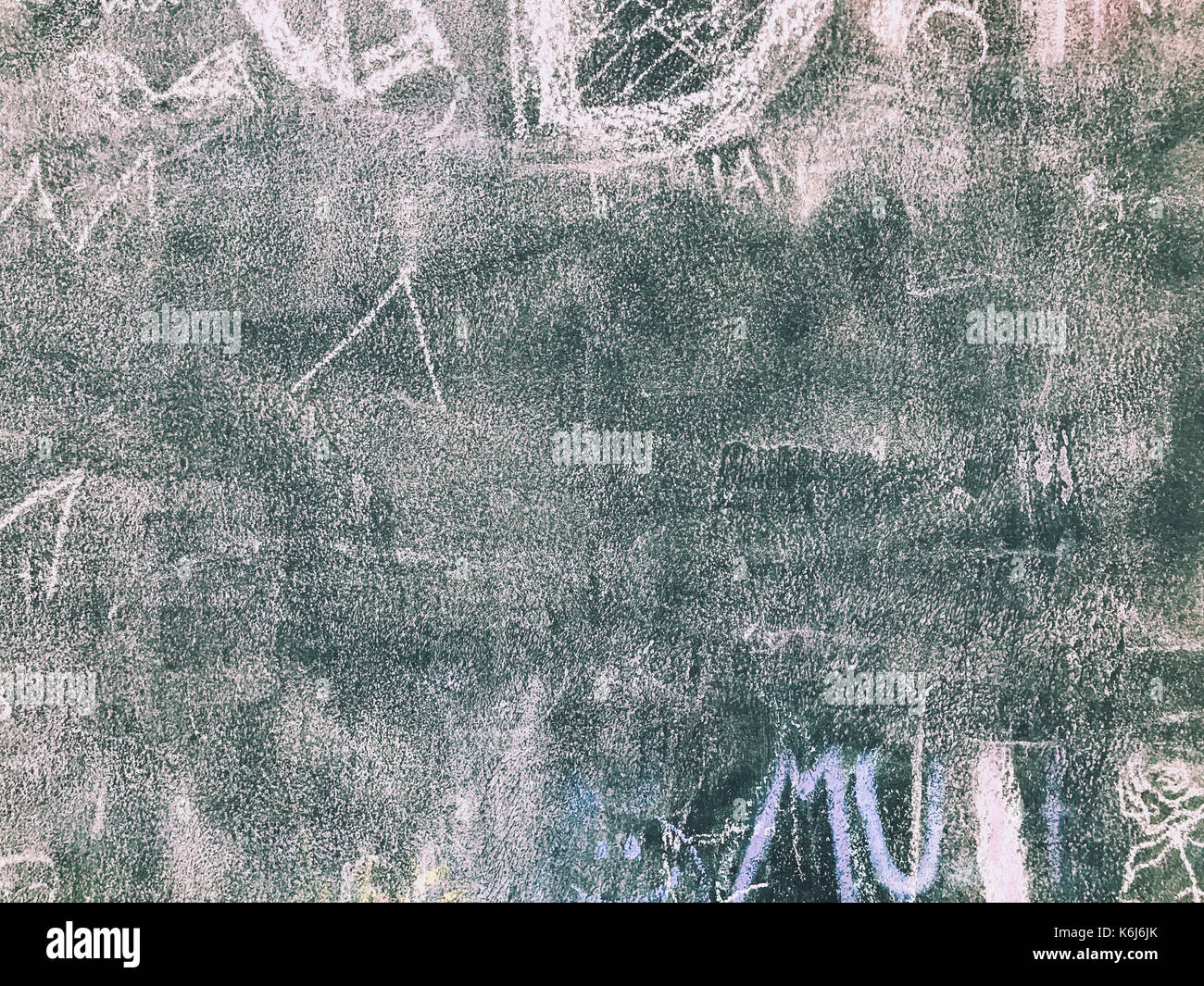 School blackboard with children scribbles Stock Photo - Alamy