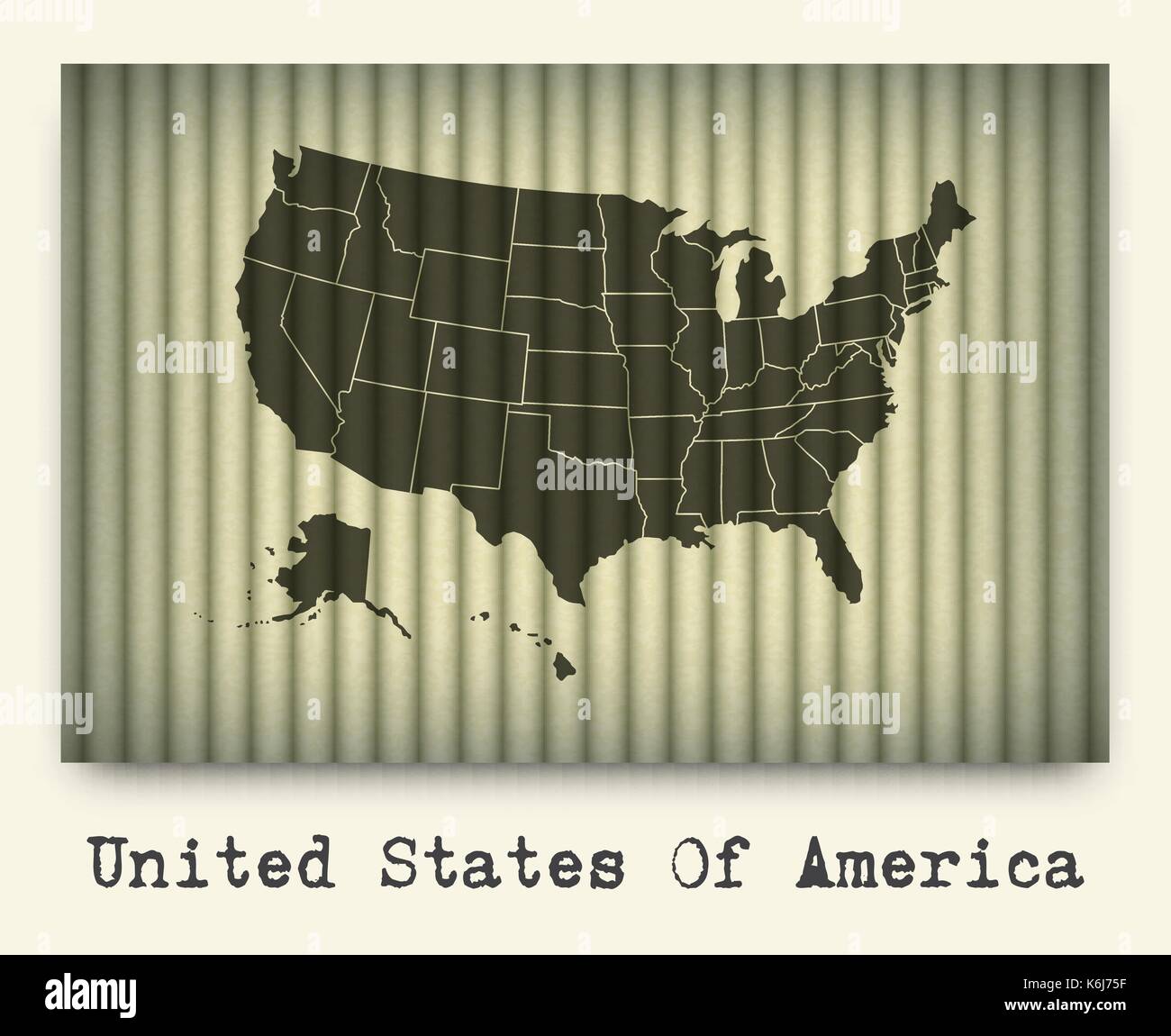 Vector of america map on cardboard Stock Vector Image & Art - Alamy