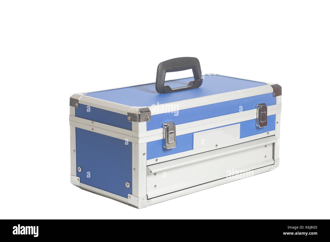 Blue Tool Box Isolated On White Background Stock Photo - Alamy