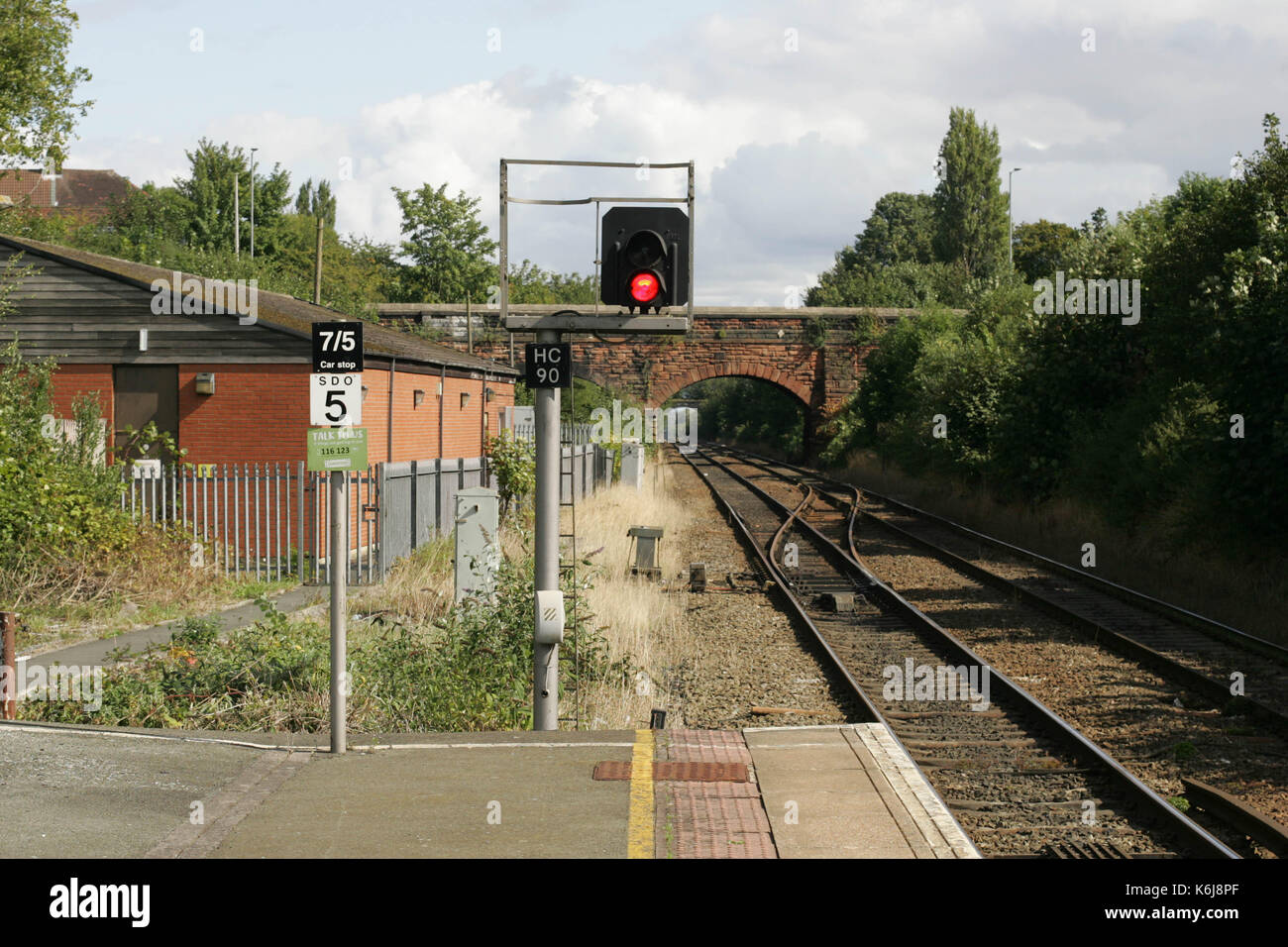 Trains working at Hunts Cross, Liverpool Stock Photo - Alamy