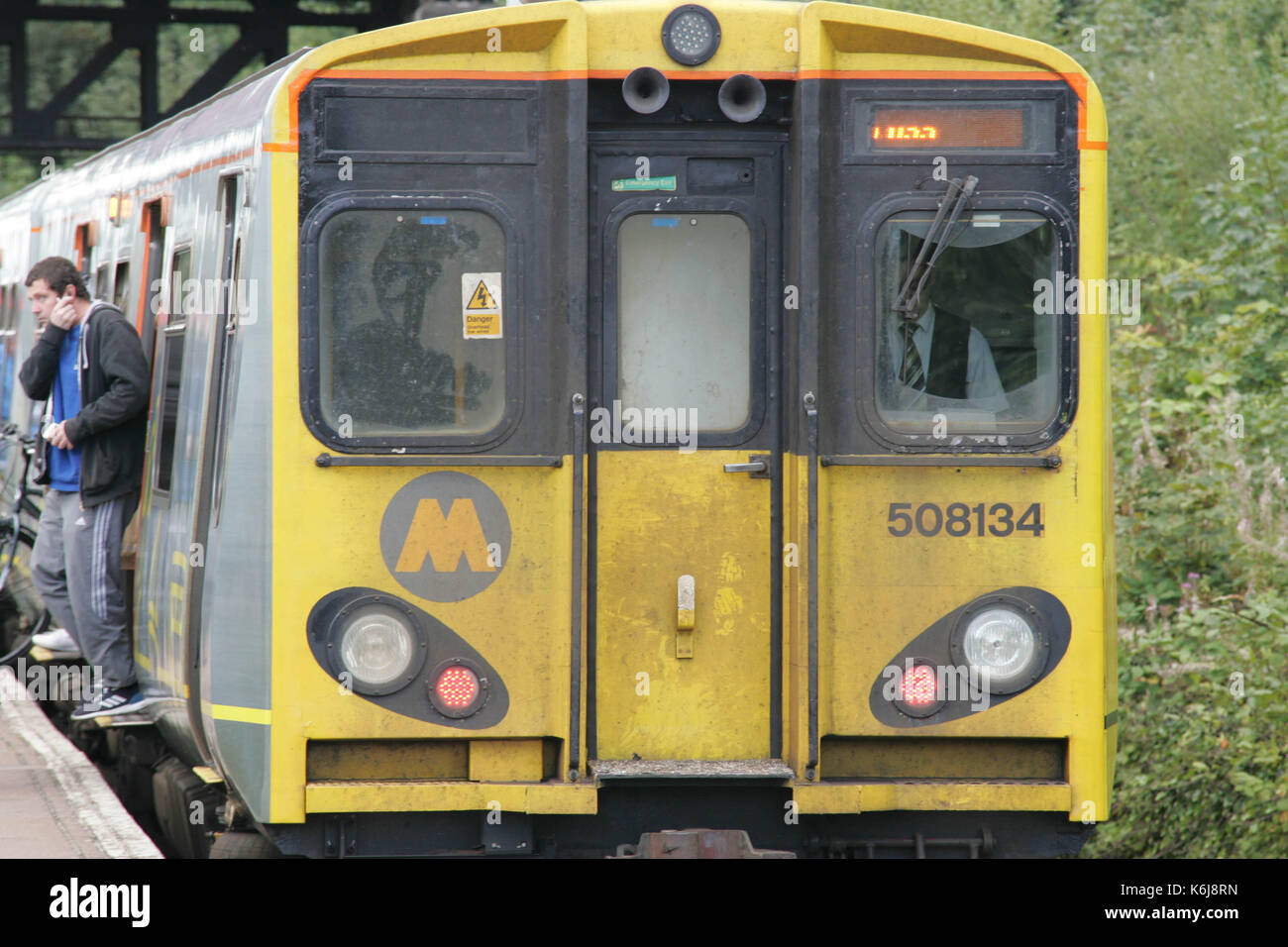 Trains working at Hunts Cross, Liverpool Stock Photo - Alamy