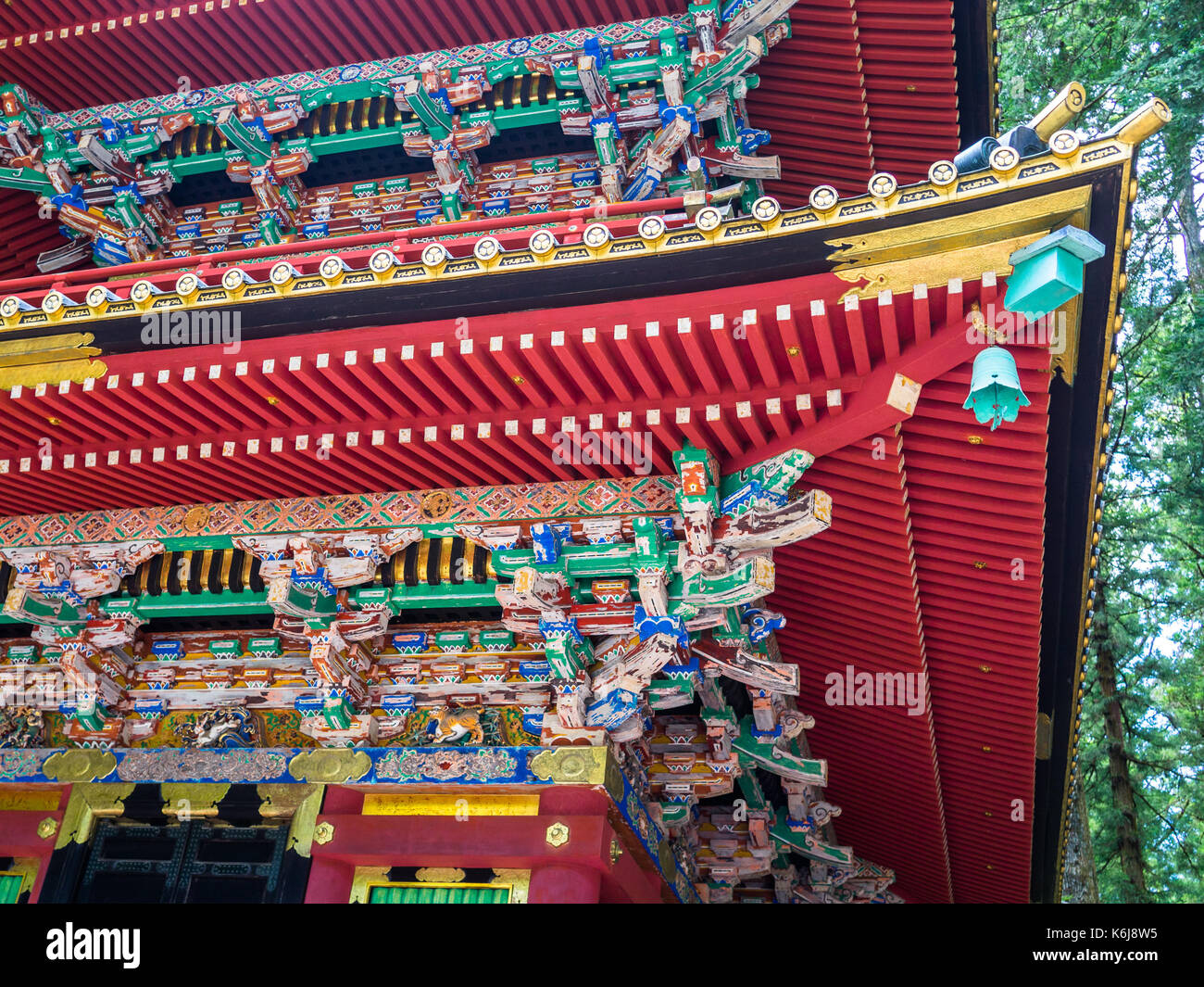 KYOTO, JAPAN - JULY 05, 2017: Close up of a beautiful and stylized ...