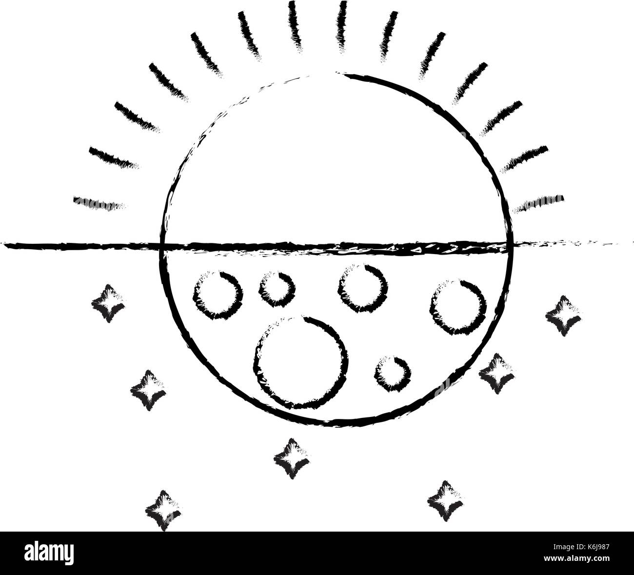 figure eclipse of moon and sun universe mystic Stock Vector Image & Art ...