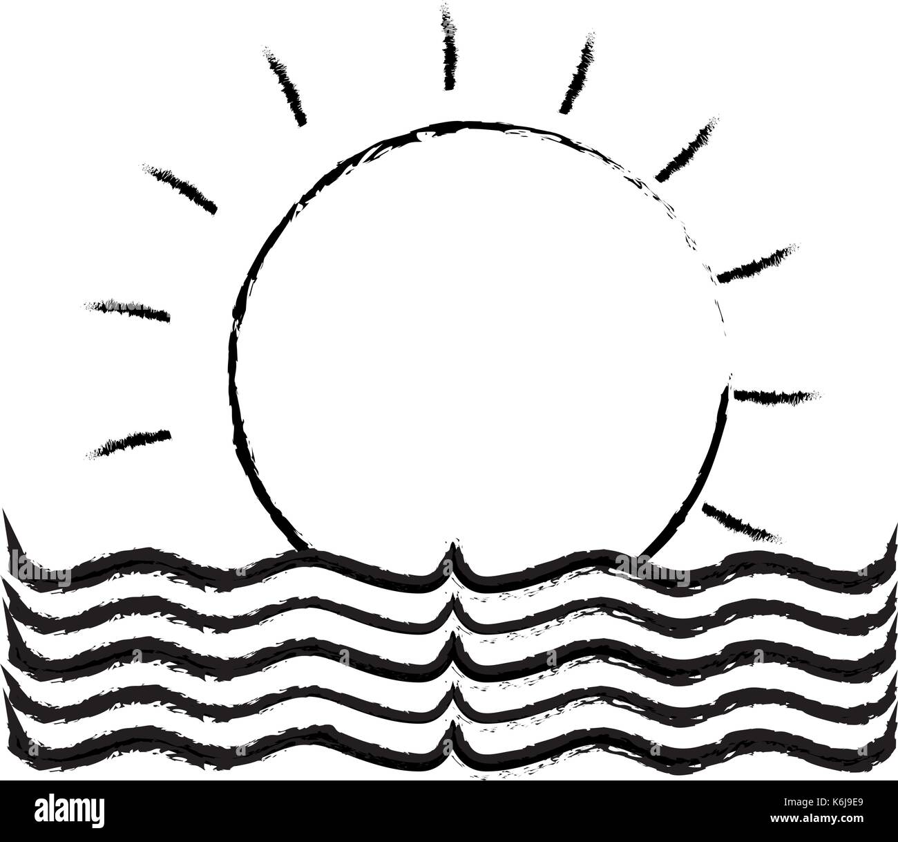 figure sun with water flood natural disaster Stock Vector Image & Art ...