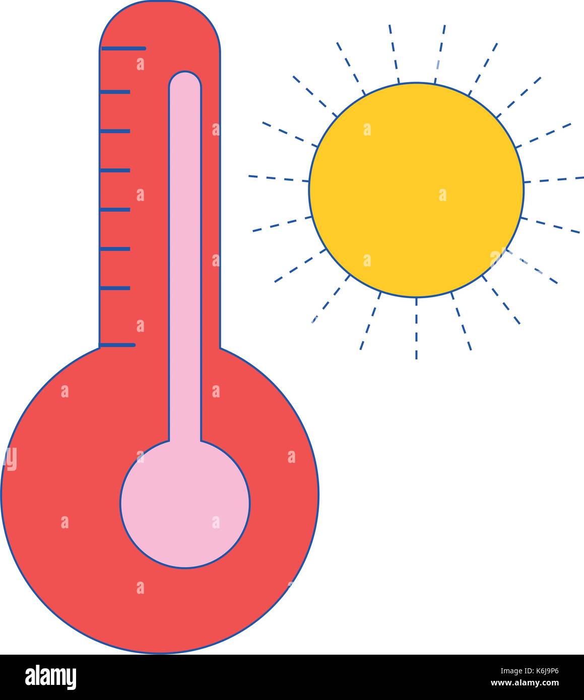 thermometer measure instrument to know the temperature Stock Vector ...
