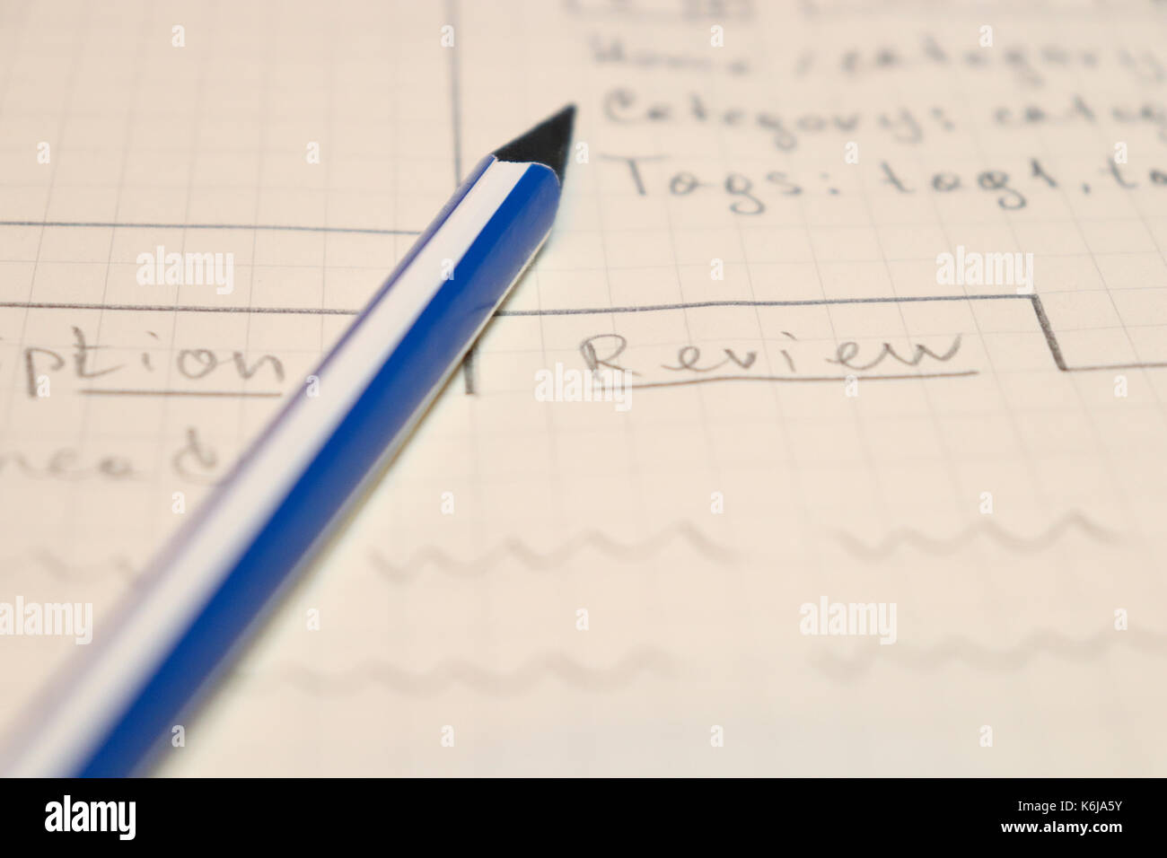 Website with pencil hi-res stock photography and images - Alamy