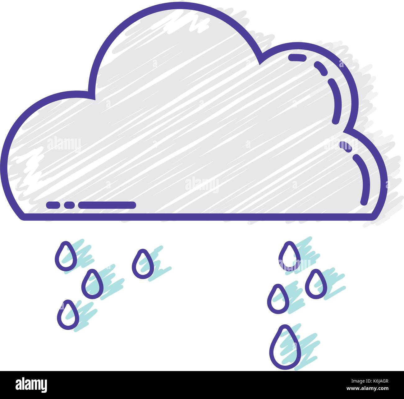 cute cloud with raining and cold weather Stock Vector Image & Art - Alamy