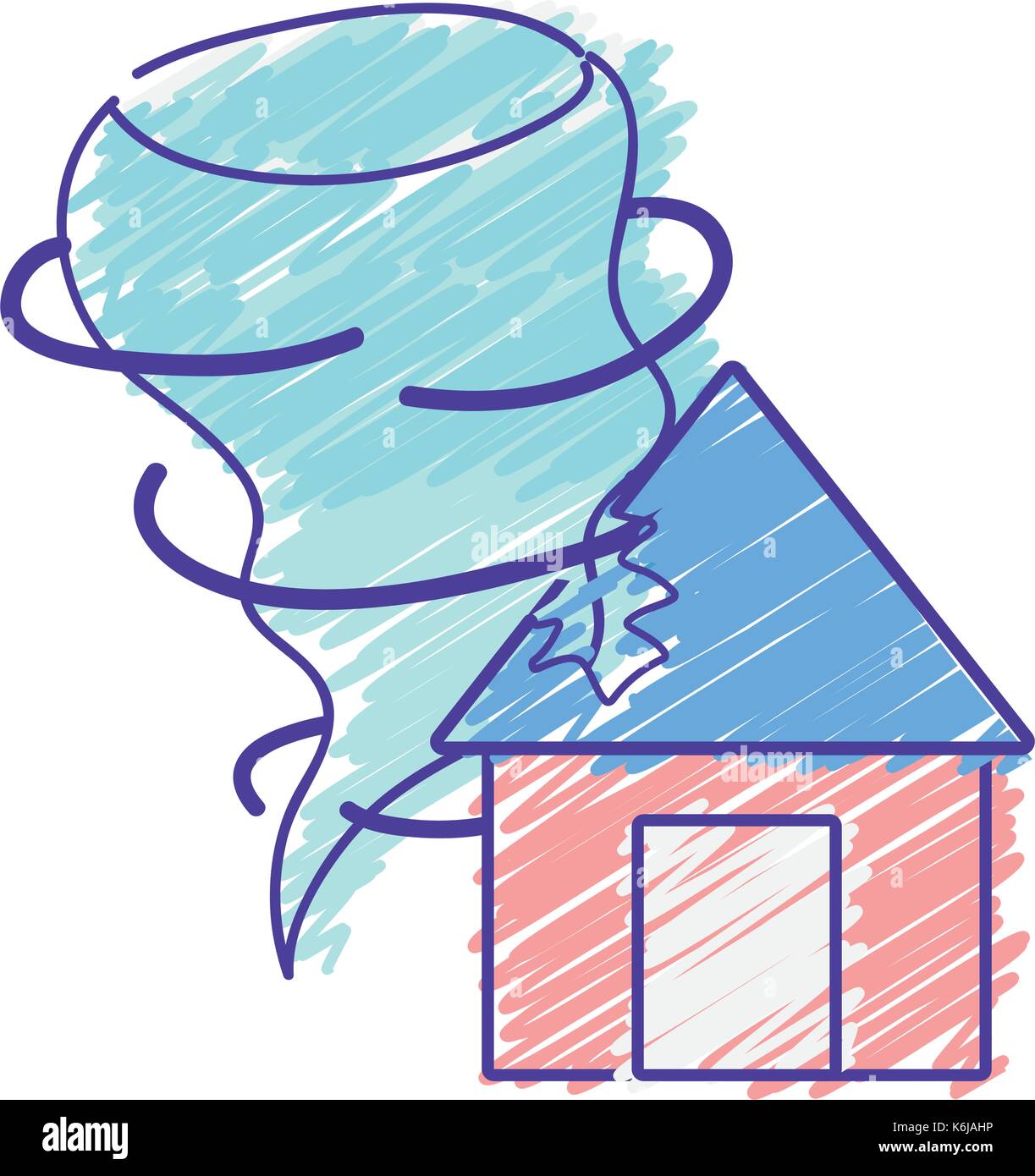house with tornado storm disaster weather Stock Vector Image & Art - Alamy