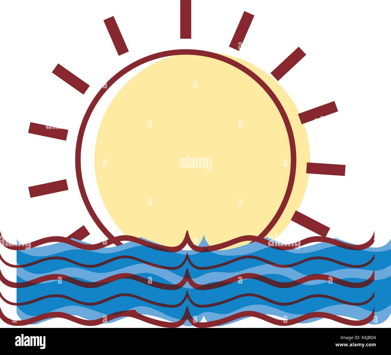 sun with water flood natural disaster Stock Vector Image & Art - Alamy