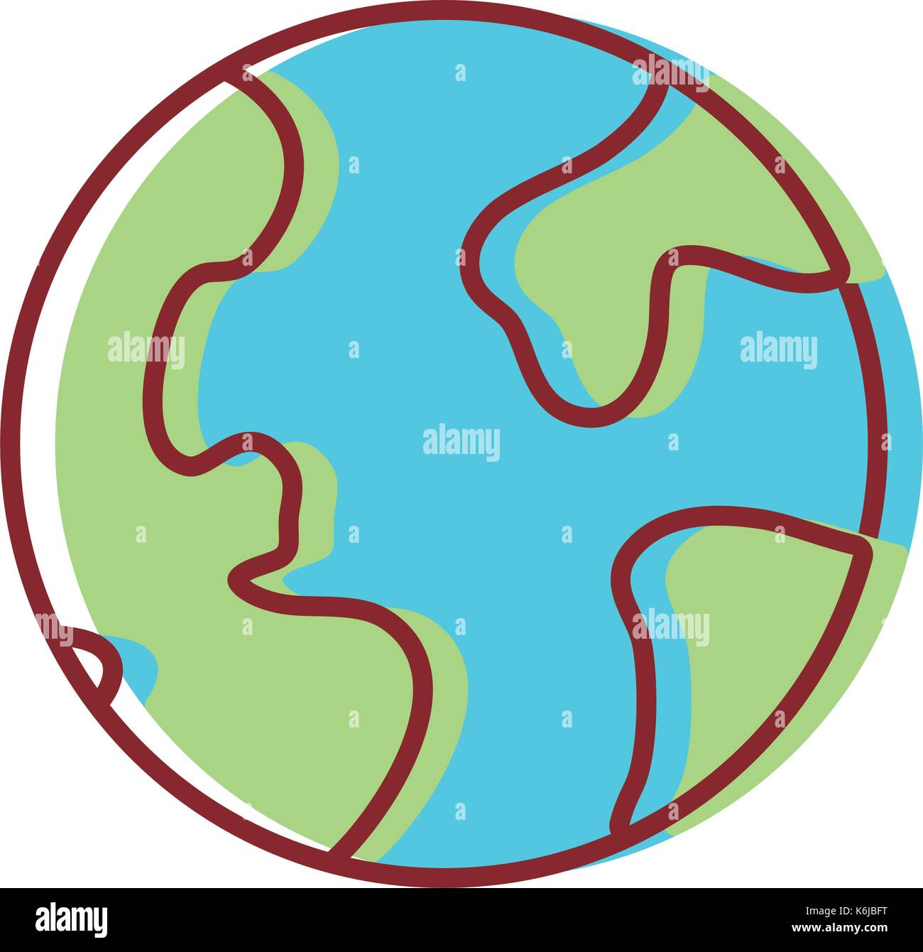 global earth planet and geograpy continents Stock Vector Image & Art ...