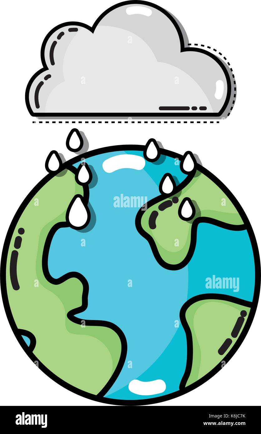 natural cloud raining in the earth planet Stock Vector Image & Art - Alamy