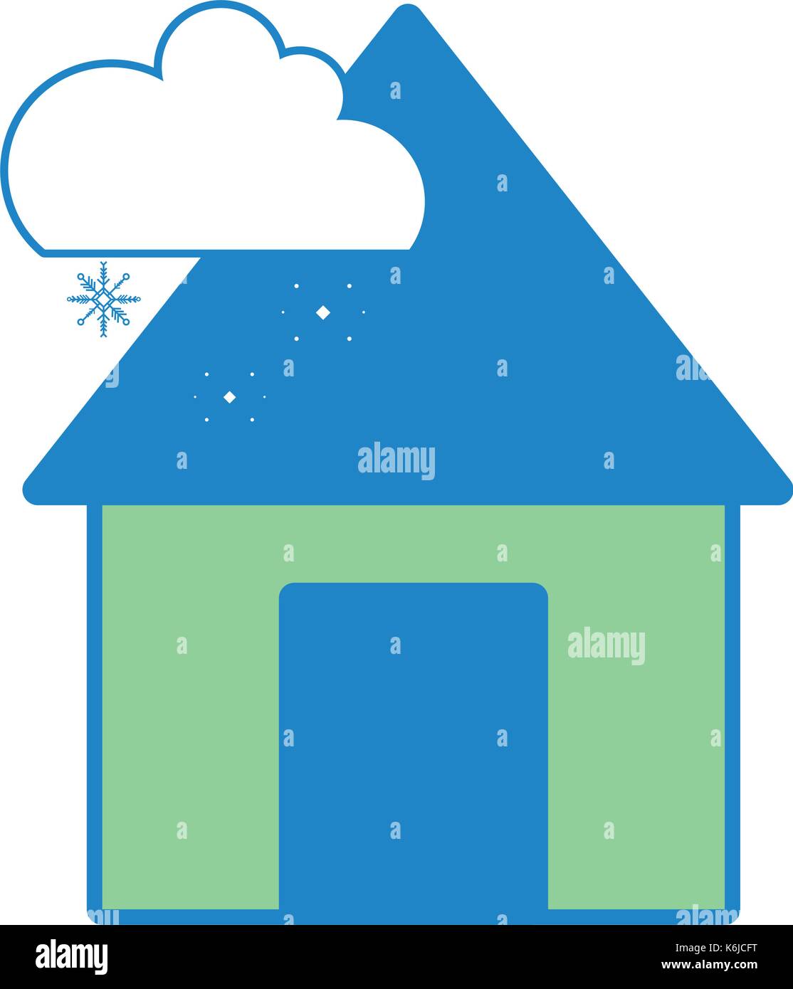 house with cloud snowing natural weather Stock Vector Image & Art - Alamy