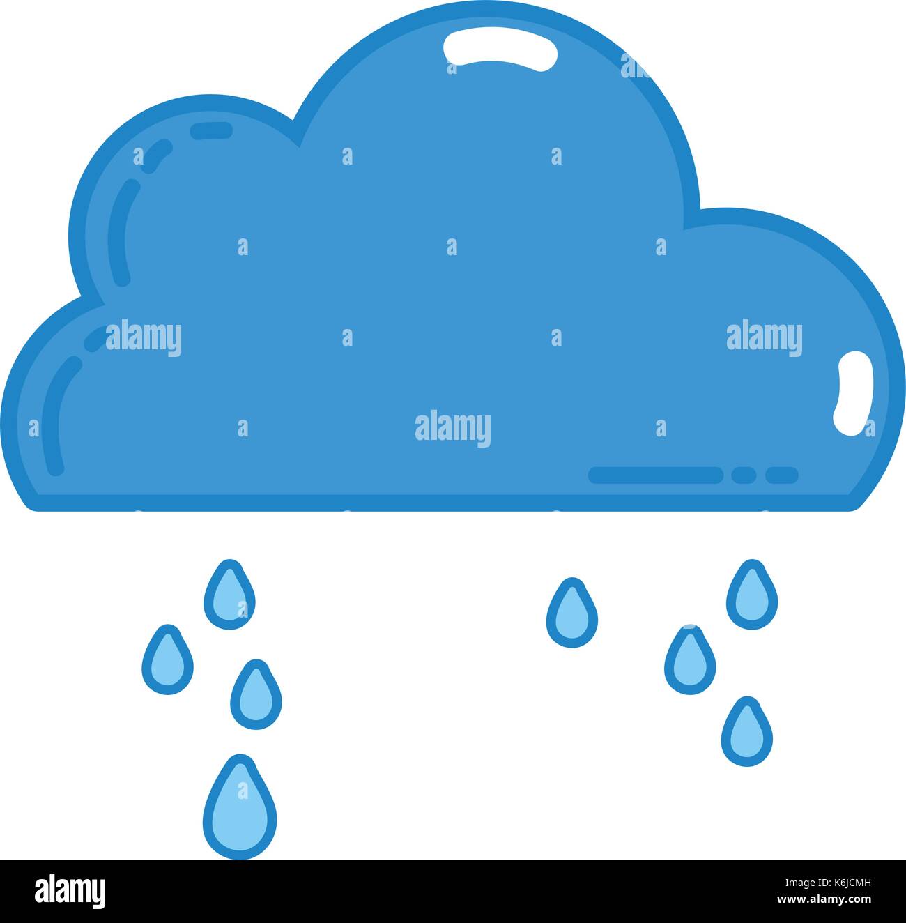 cute cloud with raining and cold weather Stock Vector Image & Art - Alamy